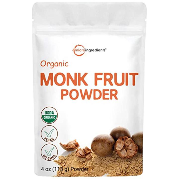 USDA Organic Monk Fruit Extract Powder with Active Mogrosides, Zero ...