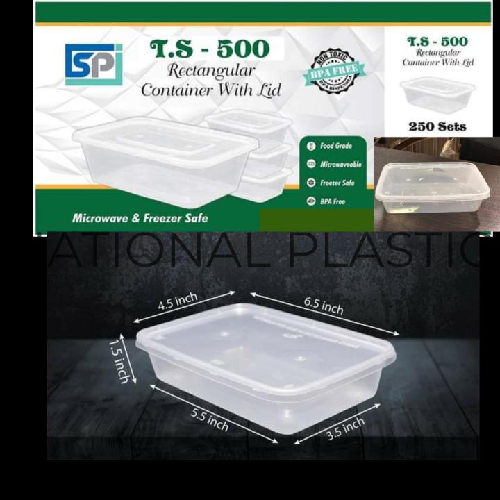 250 Plastic Rectangular Container With Lid 500 ML 750 ML 1000 ML | Daraz.pk