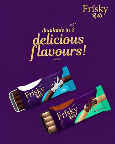 Innovative Frisky Rolls - Wafer Snack, Milk, Hazelnut & Chocolate ...