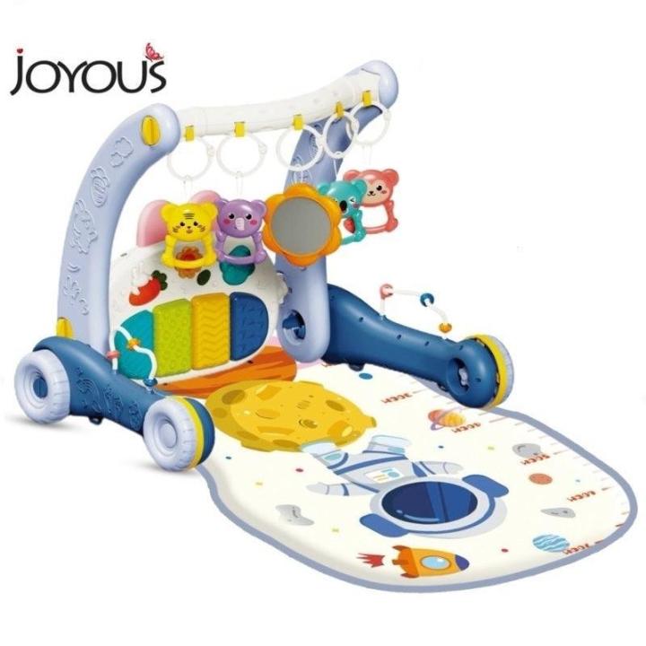 Joyous 2-in-1 Piano Play Gym and Walker | Musical Baby Walker with ...