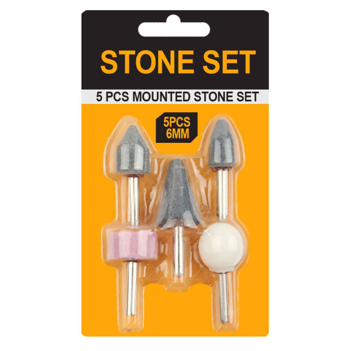 5 Pcs Mounted for die grinder 6mm Stone Set | Daraz.pk