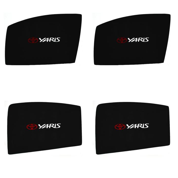 Toyota Yaris Side Windows Sun Shades with Logo 4pcs | Daraz.pk