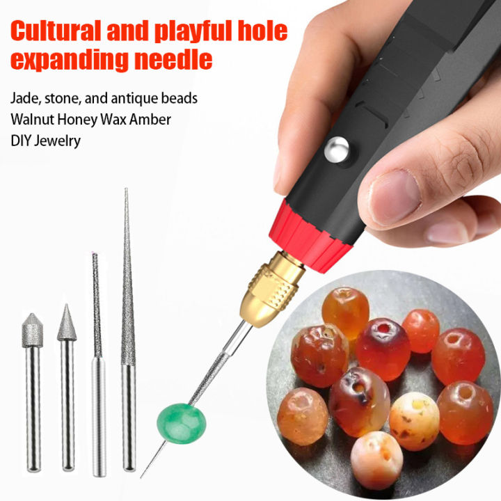 3MM Shank Diamond Grinding Head Grinding Needle Bit Burr Mini Drill For ...