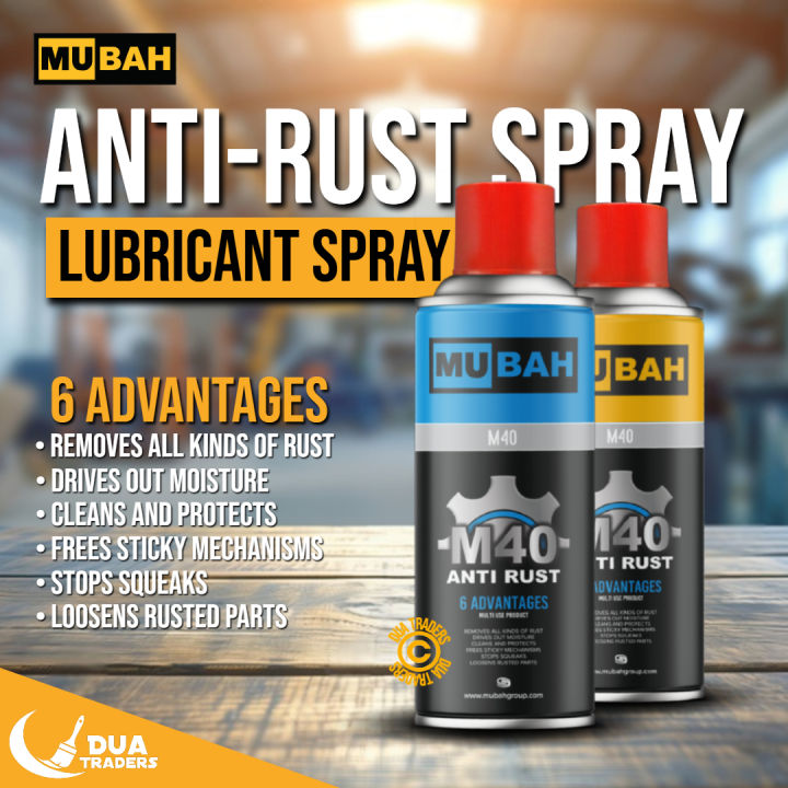 MUBAH M40 High-Quality Anti-Rust and Lubricant Spray - Metal Protection ...