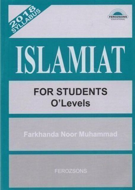 Islamiat for Students O Levels by Farkhanda Noor – Ferozsons | Daraz.pk