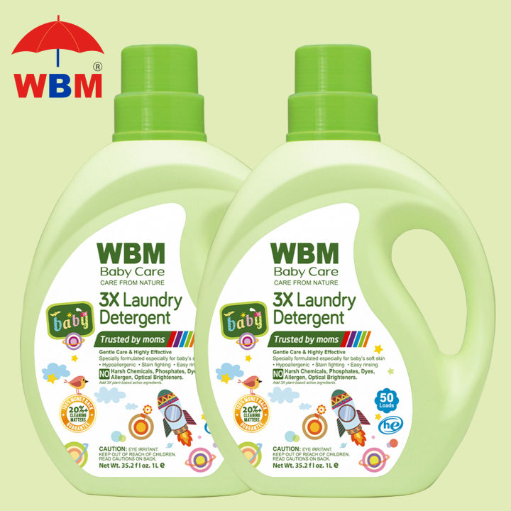(Pack of 2) WBM Laundry Detergent Liquid, 1Ltr is Equal to 2Kg Washing ...
