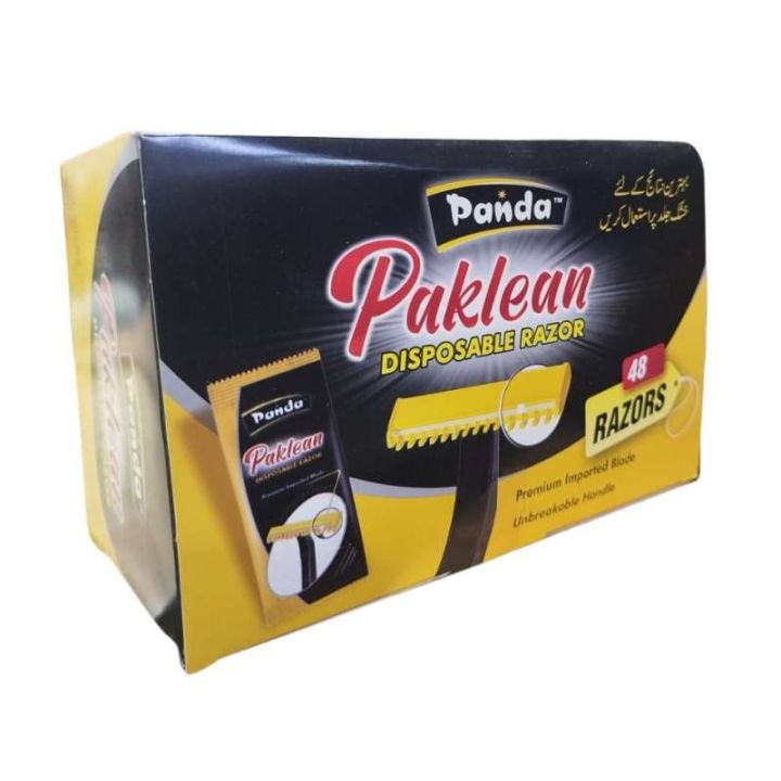 PANDA PAKLEAN DISPOSABLE RAZOR BOX 48RAZORS | Daraz.pk