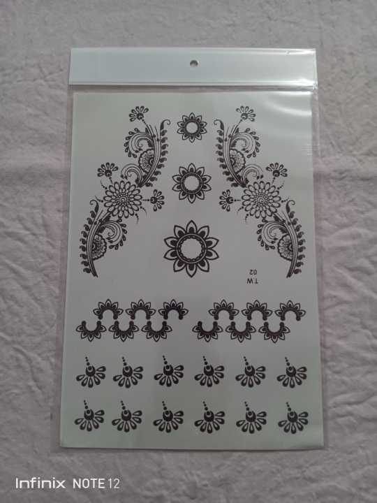 Henna stickers , mehndi stickers , temporary mehndi tattoo , instant ...