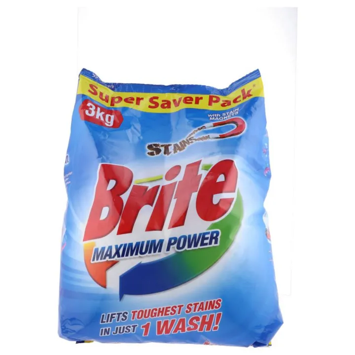 Brite Maximum Power Detergent Powder 3 KG | Daraz.pk