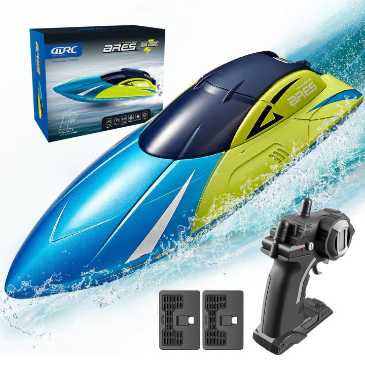 4DRC RC Boat,S4 Remote Control Boat for Kids Adults,2 Modular Batteries ...