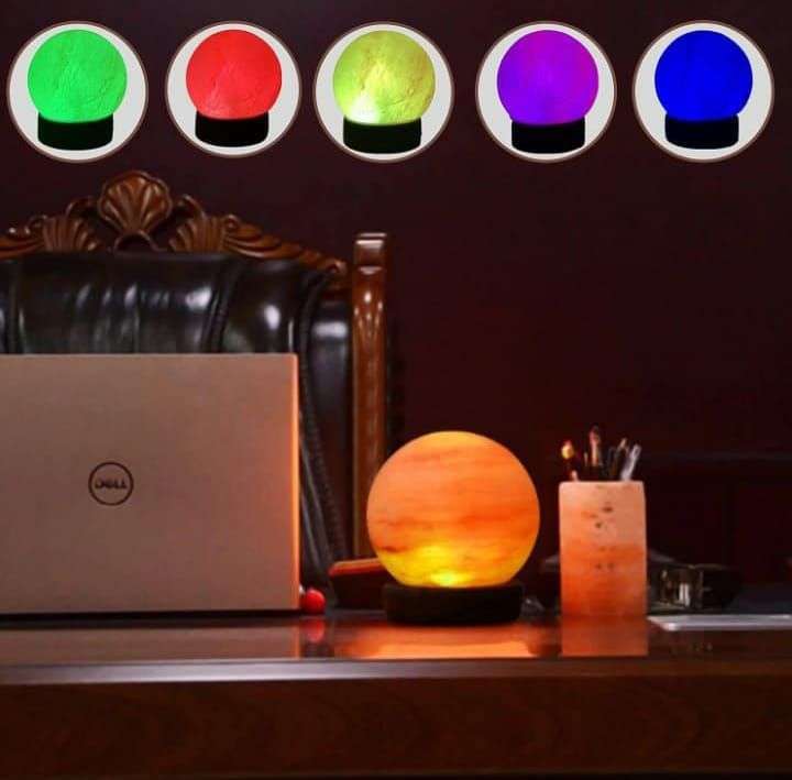 Sphere 7 Color Changing USB Himalayan Salt Lamp for Home Decoration ...