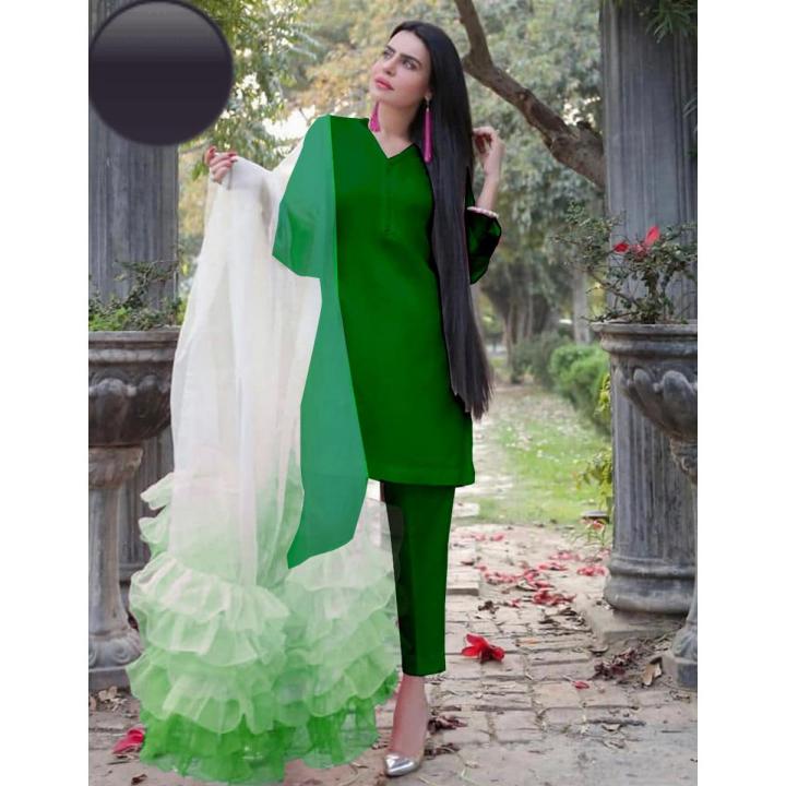 14 August Dress/ Green White Stitched Dress for Her/ Independence Dress ...