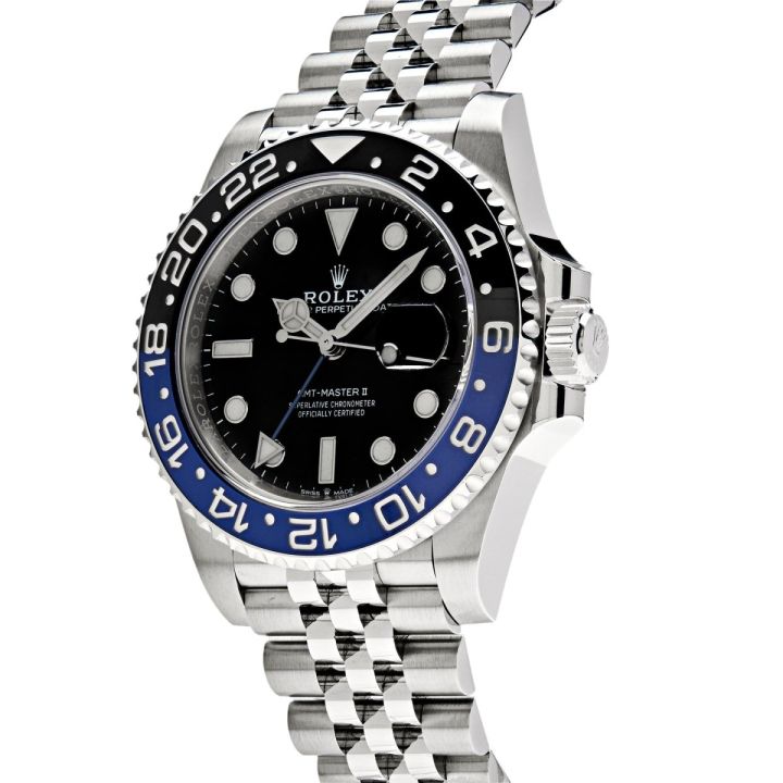 Luxury GMT Watch – Black & Blue Batman Bezel | Stainless Steel Men’s ...
