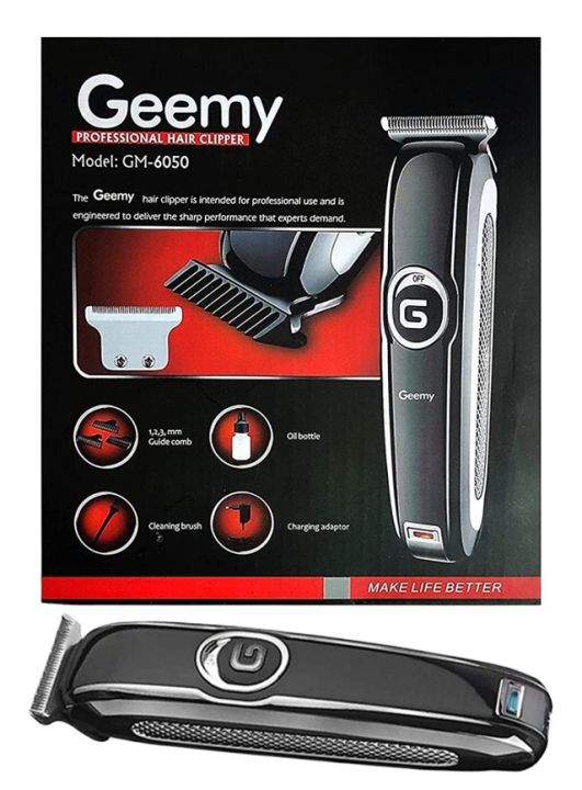 Geemy GM 6050 Professional Hair Clipper Rechargeable Hair Trimmer Men ...