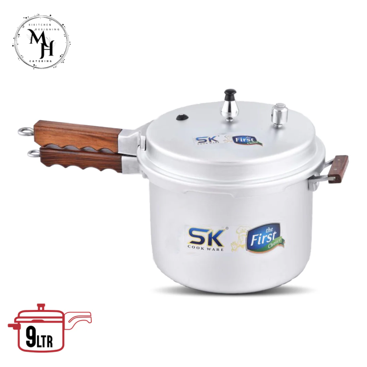 SK Rose Wood Pressure Cooker 9L – Heaviest 10-Gauge Heavy-Duty Aluminum ...