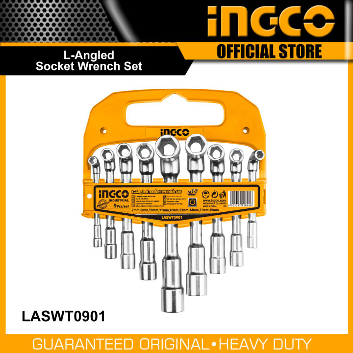 INGCO 9pcs L-Angled Socket Wrench set 7-19mm | Daraz.pk