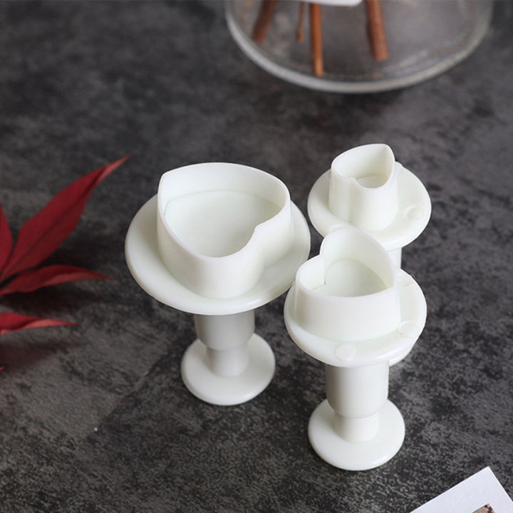 3Pc Heart Fondant Plunger Set Valentines Love Sugar Craft Cake ...