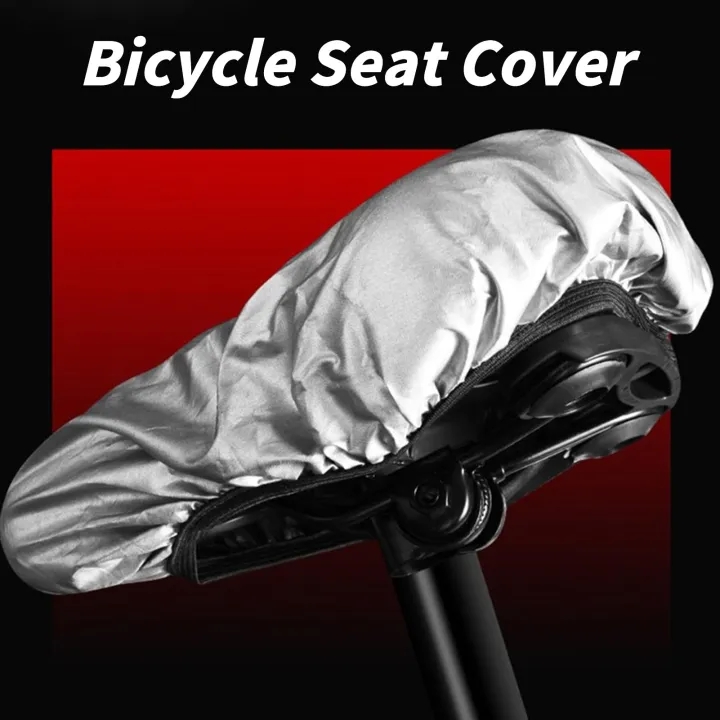 Silver Rain Bicycle Seat Cover 39cm Adjustable UV Dust Proof Protection for Mountain Road ...