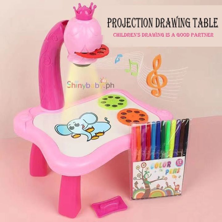 Hello Kitty 3 In 1 Kids Painting Drawing Activity Kit Projector Table ...