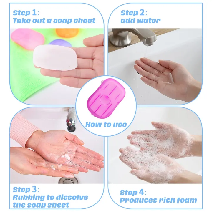 Travel Soap disposable paper soap Paper Washing Hand Bath Clean Scented ...