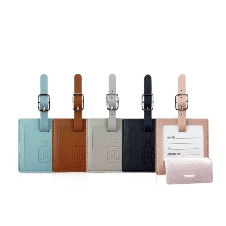 Soft Square Shape PU Luggage Tag Colorful Travel Accessories Baggage ...