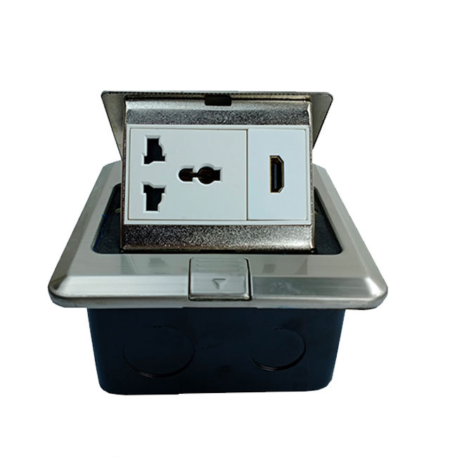 Clopal Silver Square Pop-Up Floor Multi + HDMI Socket With Box | Daraz.pk