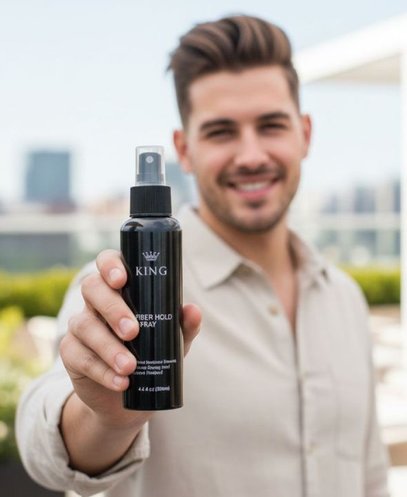 King Fiber Hold Spray 118-ML Fixing Spray without gas Hair Fiber Lock ...