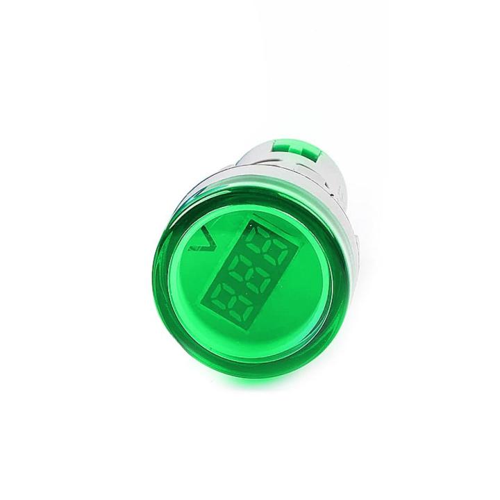 Round Digital AC 220V Voltmeter 50-600V 22mm LED Current Indicator ...