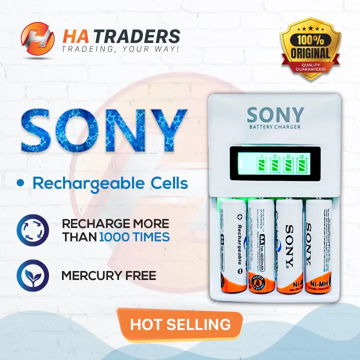 Pack of 6 - AAA 12 Pieces Sony Cycle Energy Rechargeable Cell 1.2V SONY ...