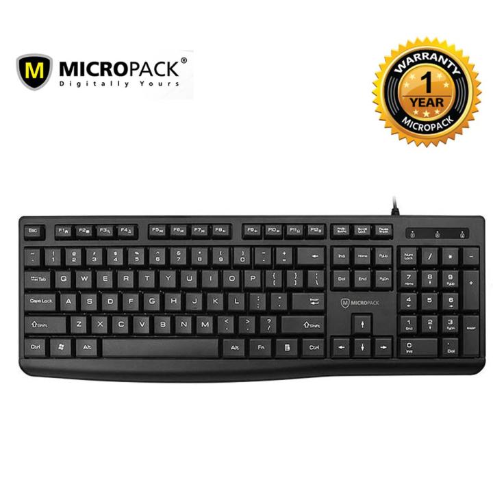 Micropack USB Keyboard K-206 Black With Multimedia Hot Keys With 1 Year Warranty | Daraz.pk