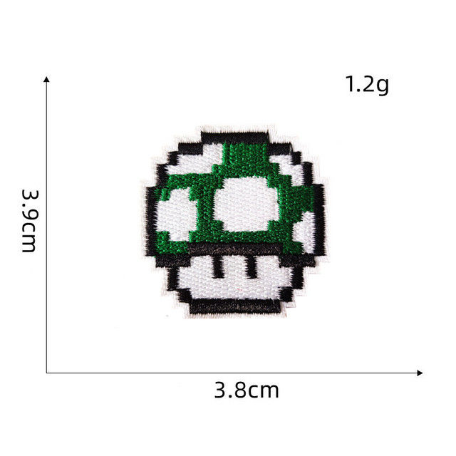 Pixel Game Iron on Patches Nostalgic Figures Cartoon Embroidered ...