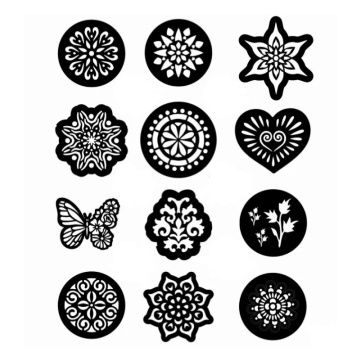 Mehndi Stencils 12 Bunch Designs For Women, Girls Mehndi stickers ...