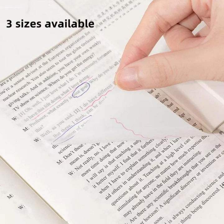 RHS Online 50 Sheets Transparent PET Sticky Notes Waterproof Stickys ...