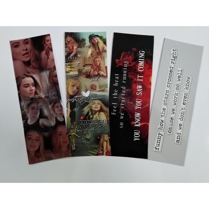 Sabrina Carpenter Lyrics Bookmarks - Pack of 4 | Daraz.pk