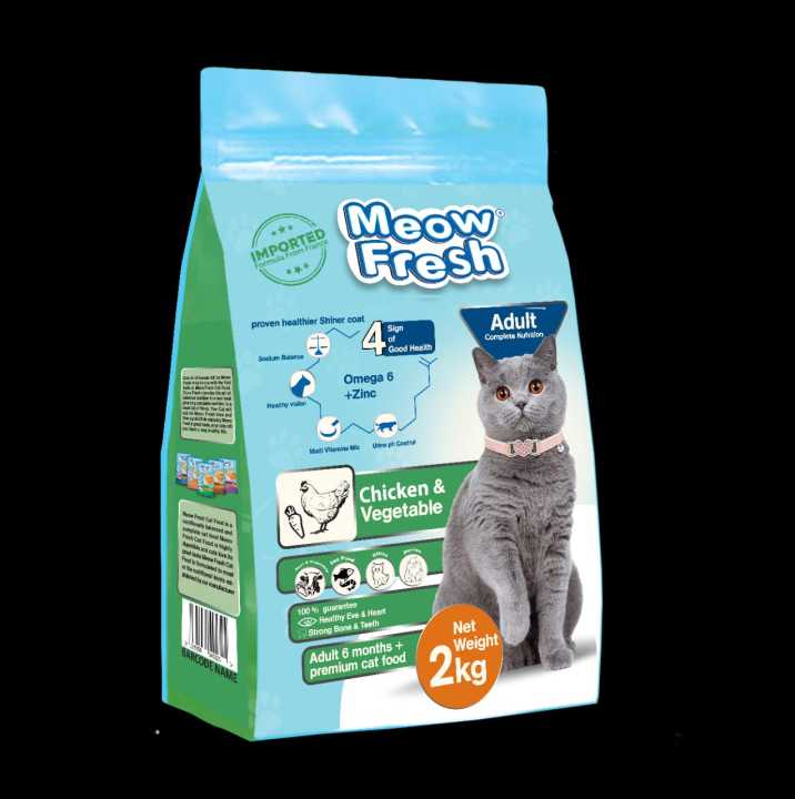 Meow Fresh Dry Cat Food Classic 2 Kg Chicken and Vegetable Flavor Cats ...