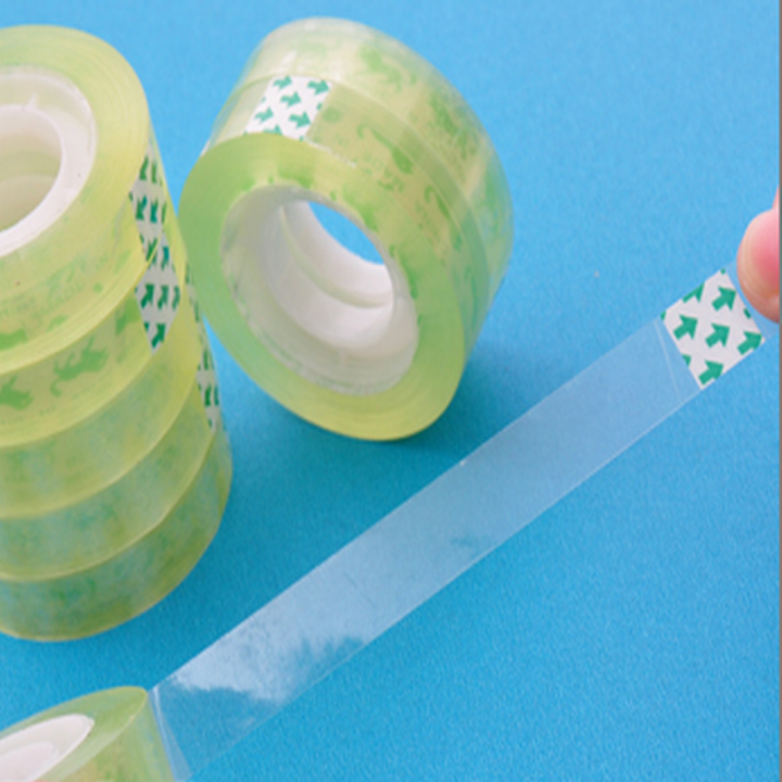 12mm White Transparent Stationery Tape Adhesive Single Sided For Seal ...