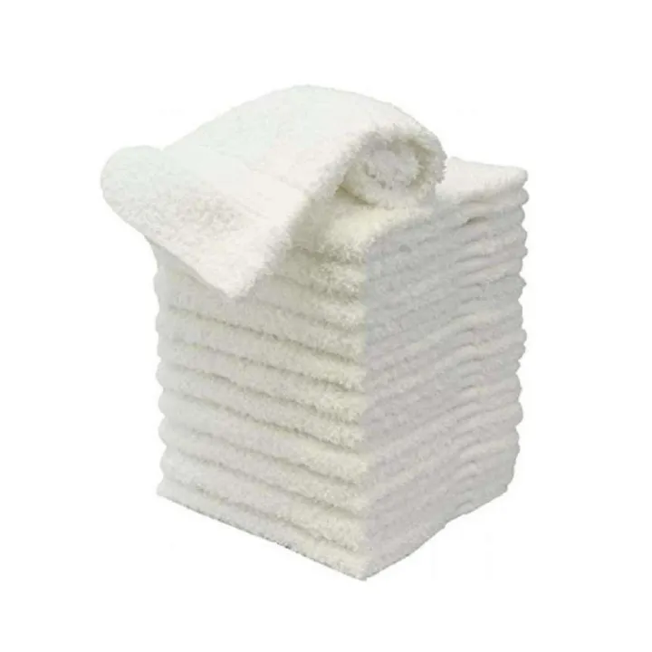Pack of 12 - Super Soft Small White Hand Towels - 100% Cotton | Daraz.pk