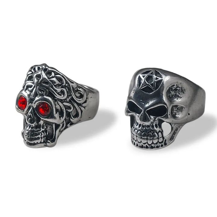 Vintage Cool Skull Ring for Men Biker skull Rings | Daraz.pk