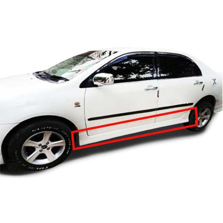Toyota Corolla Side Skirts In Fiberglass Model: 2004-2007 | Daraz.pk