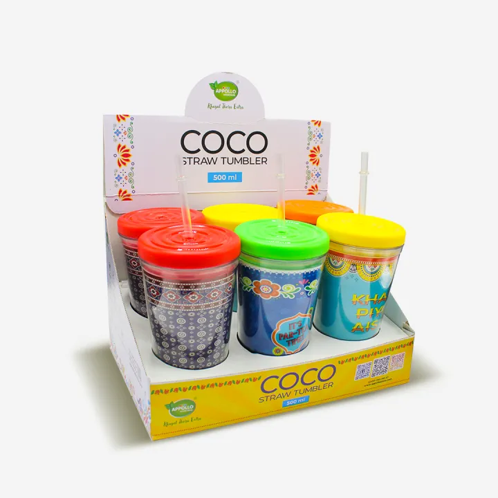 Coco Straw Tumbler Pack of 6 | Daraz.pk