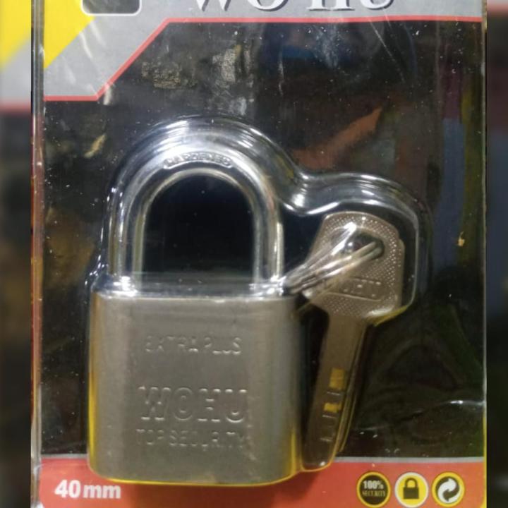 Wohu stainless steel standard shackle padlock 40 mm | Daraz.pk