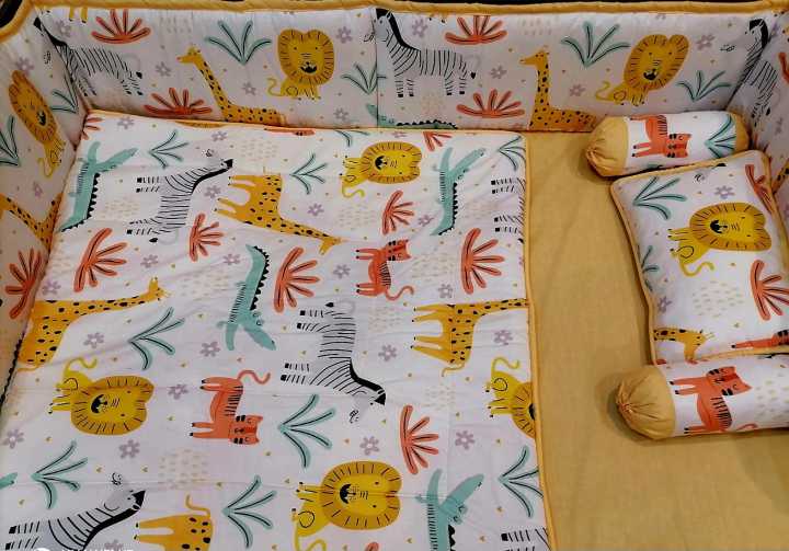 Jungle Baby cot set | Daraz.pk