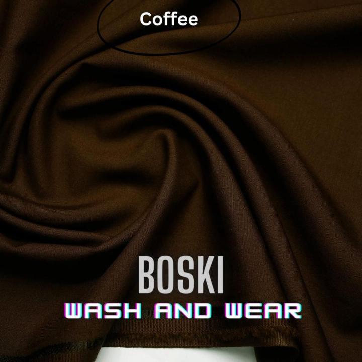Boski Wash and Wear Brown Unstitched Suit for Men - Elevate Your Style ...