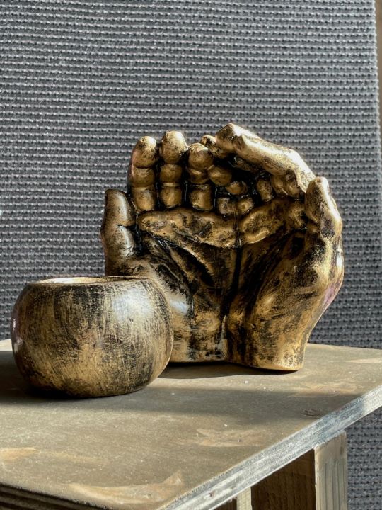 Praying Hand 🅕🅡🅔🅔 🅖🅘🅕🅣 The Handy Bowl, Hand Tray, Jewelry bowl, Tray ...