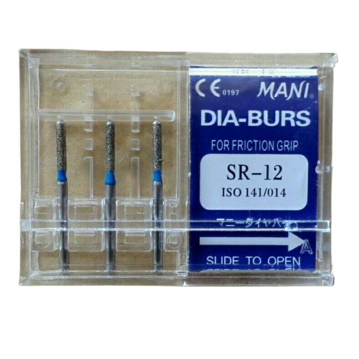 3 pc's Dental Material Mani Diamond Bur SR-12/High Speed Handpiece ...