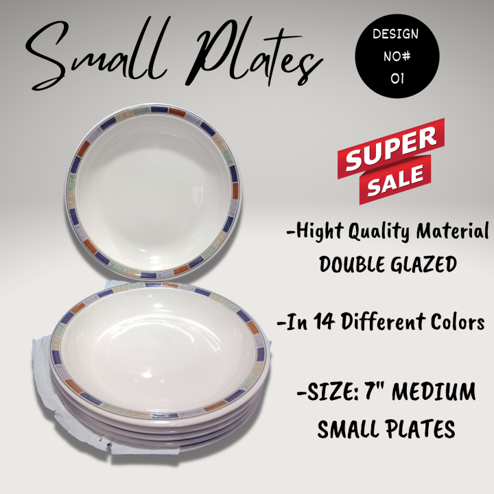 Plates- 7" Inch/ Small Size Curry Plates/ Pack of 6/8 / Melamine ...