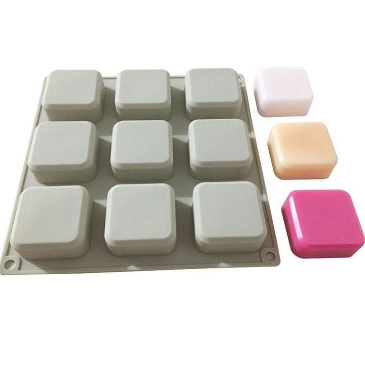 9 Cavity Soap Molds Silicone Mold For Making Handmade Soap Lotion Bar ...