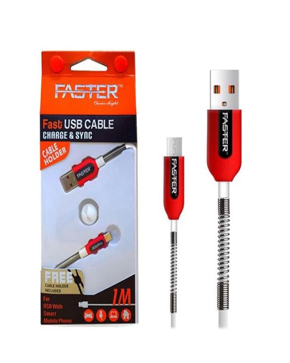 Fc-S1 Metal Spring Fast Usb Cable (1 Meter) | Daraz.pk