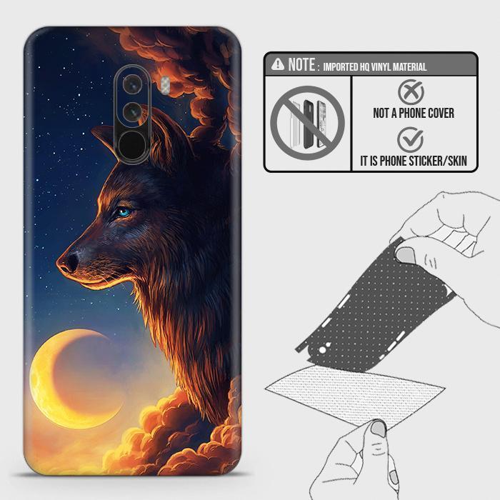 Xiaomi_ Pocophone F1 Back Skin - Design 5 - Mighty Wolf Skin Wrap Back ...