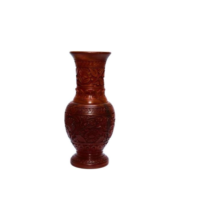 Unique Hand Carved Wooden Rosewood Pear Shaped Vase | Daraz.pk